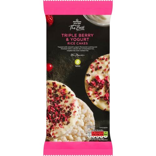 Morrisons The Best Yogurt & Triple Berry Topped Rice Cakes (96g ...
