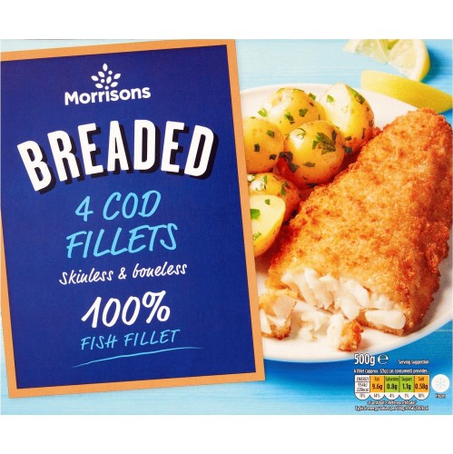 Morrisons 4 Breaded Cod Fillets (500g) - Compare Prices & Where To Buy ...