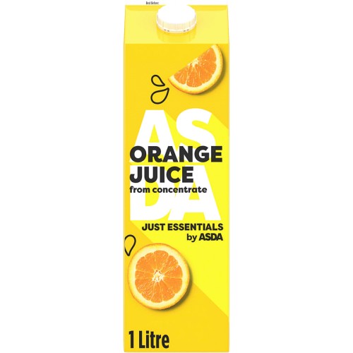 JUST ESSENTIALS By ASDA Orange Juice From Concentrate 1 Litre