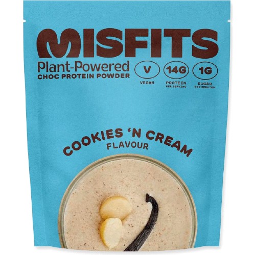 Misfits Cookies and Cream Vegan Protein Powder (500g) - Compare Prices ...