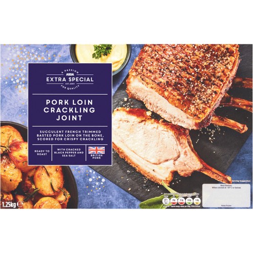 ASDA Extra Special Pork Loin Crackling Joint (1.25kg, 1125g) - Compare ...