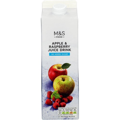 M&S No Added Sugar Apple & Raspberry Juice Drink (1 Litre) - Compare ...