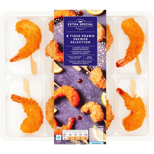 ASDA Extra Special 8 Tiger Prawn Skewer Selection (200g) - Compare ...