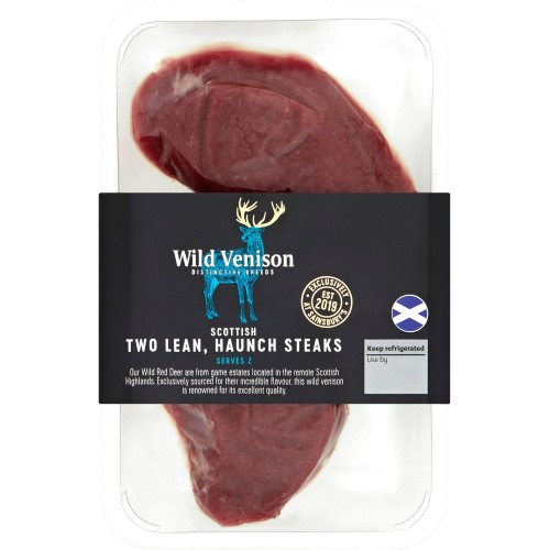 Wild Venison Scottish Two Lean Haunch Steaks (250g) - Compare Prices ...