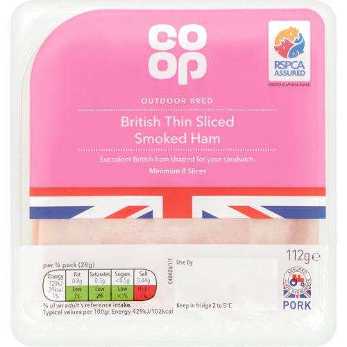 Co-op British Thin Sliced Smoked Ham (112g) - Compare Prices & Where To ...