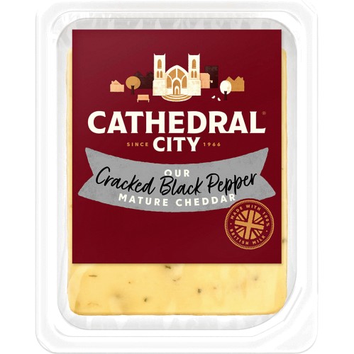 Cathedral City Our Cracked Black Pepper Mature Cheddar (180g) - Compare ...