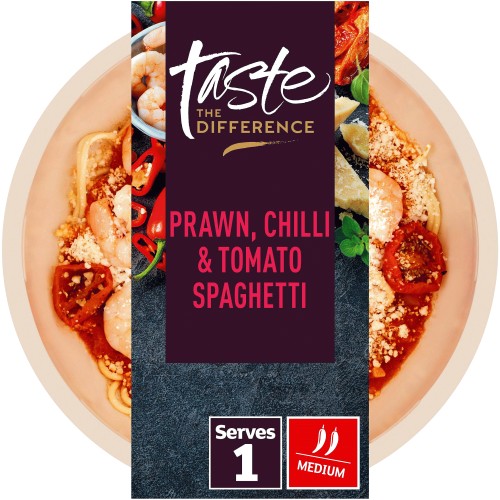 Sainsbury's King Prawn Chilli & Tomato Spaghetti Ready Meal For 1 Taste ...