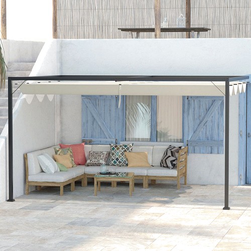Outsunny 4x3m Outdoor Retractable Pergola - Compare Prices & Where To ...