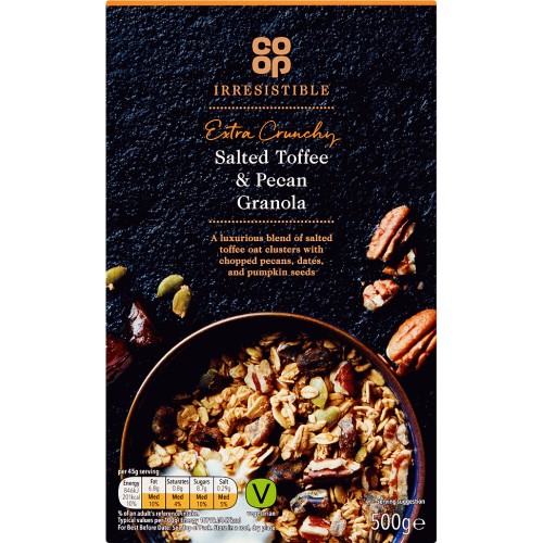 Co-op Irresistible Salted Toffee & Pecan Granola (500g) - Compare ...