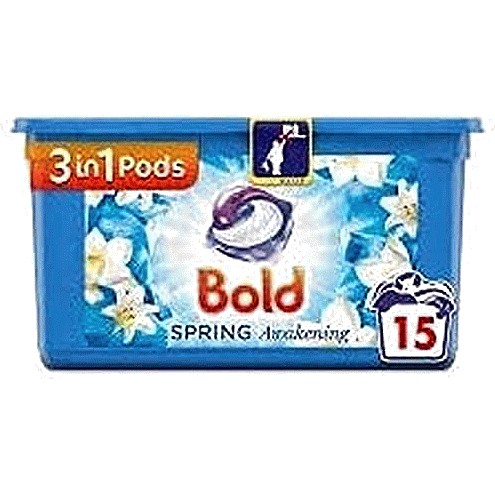 Bold 3in1 Pods Spring Awakening Washing Liquid Capsules 15 Washes ...
