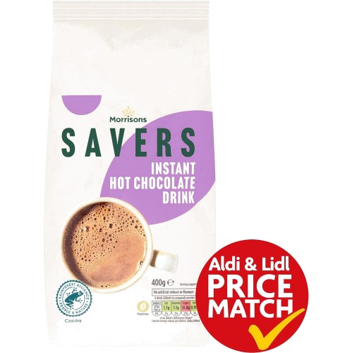Morrisons Savers Instant Hot Chocolate Drink (400g) - Compare Prices ...