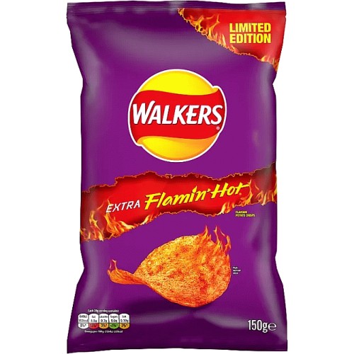 Walkers Extra Flamin Hot Sharing Bag Crisps (150g) - Compare Prices ...