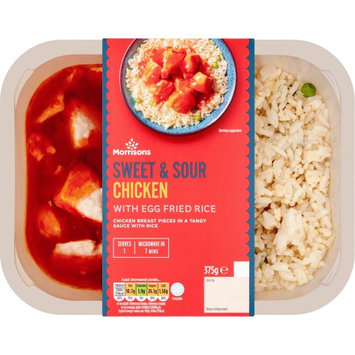 Morrisons Sweet And Sour Chicken And Egg Fried Rice 375g Compare Prices And Where To Buy Trolley